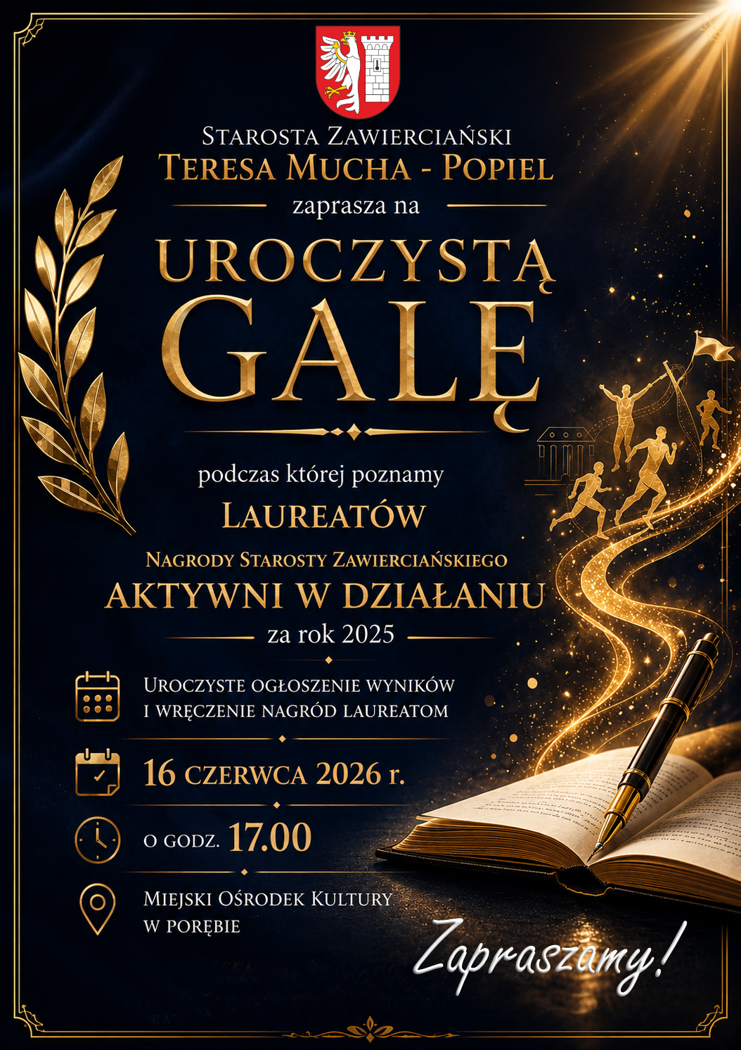 Gala Laureatów - Starostwo Powiatowe w Zawierciu